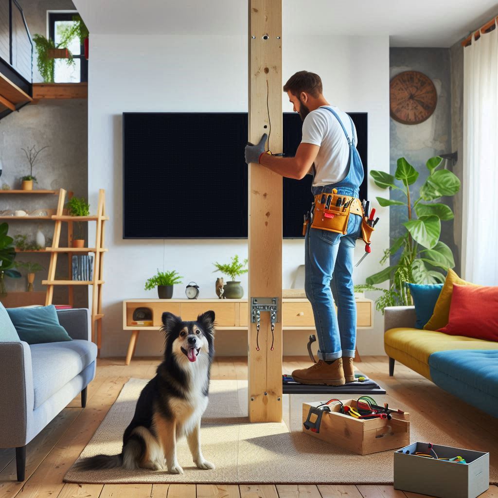 Step-by-Step: How to Mount a TV on a Pillar Using Condomounts – CONDOMOUNTS