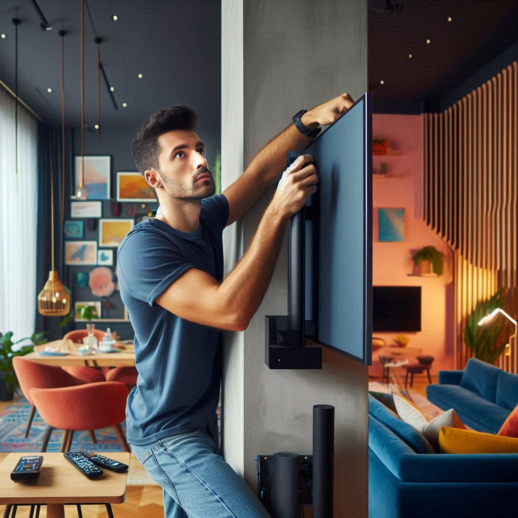 The Ultimate Indoor Pillar TV Mounting Solution – No Drilling Required ...