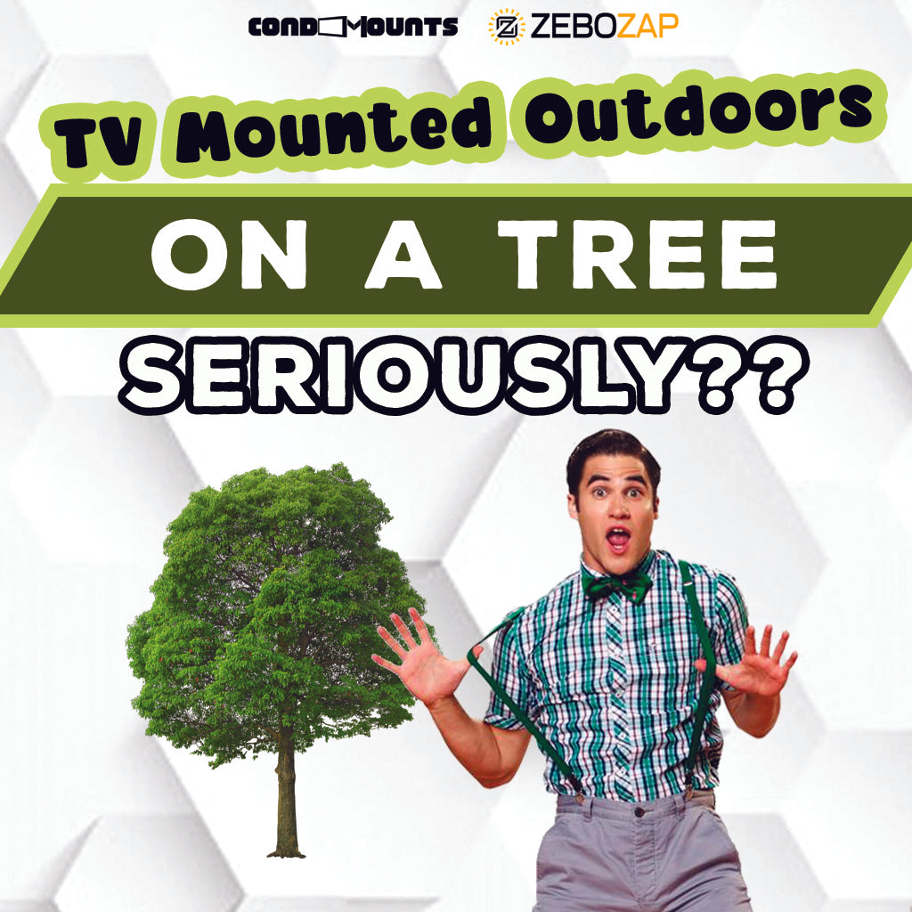 TV Mounted Outdoors on a Tree: Embracing Nature with Entertainment ...