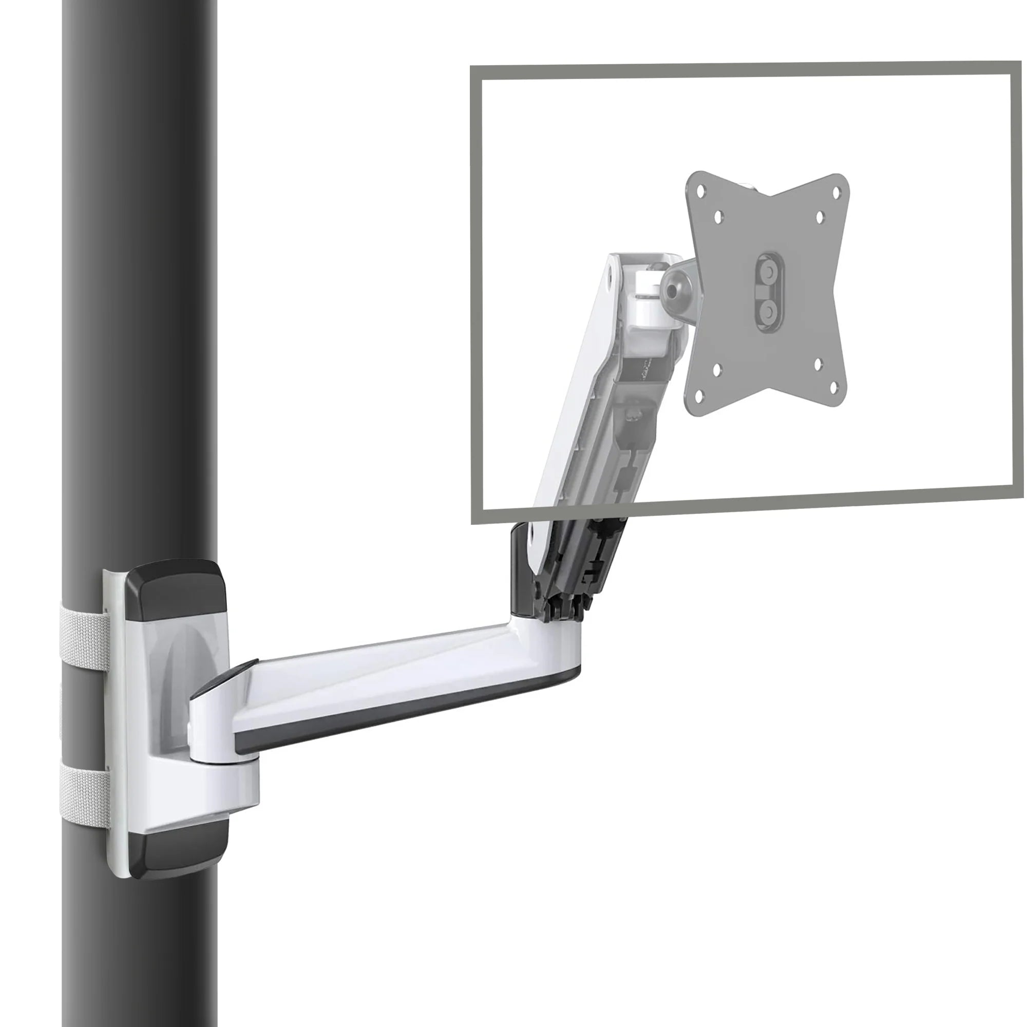 TV Pole Mount for any size pole & any shape post – CONDOMOUNTS