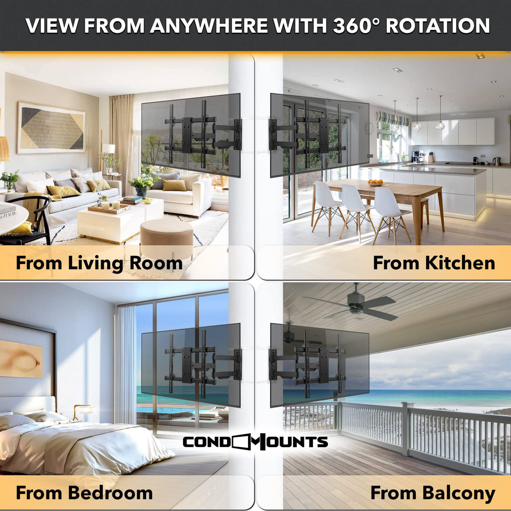 Full Motion Pillar TV Mount | Column TV Mount CLMTVA1044 – CONDOMOUNTS