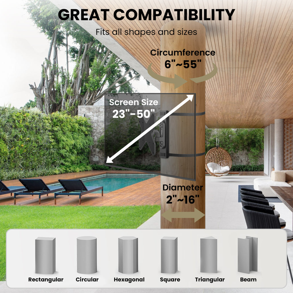 ZeboZAP DIY Swivelling Gazebo TV Mount | Strapping - No Drilling ...